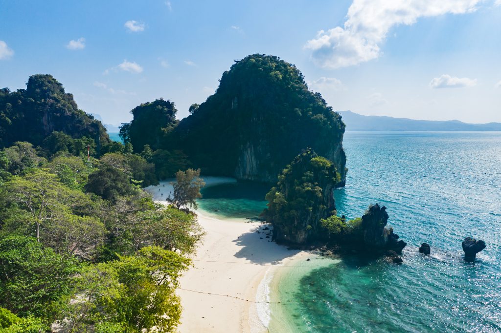 Aerial view of Hong Island and view point 360 degree from top of the ...
